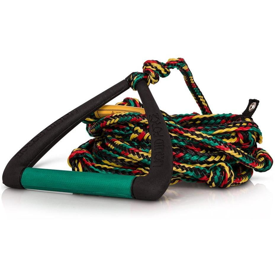 Liquid Force DLX Floating Surf Rope [Rasta] Wakesurf Rope & Handle ...