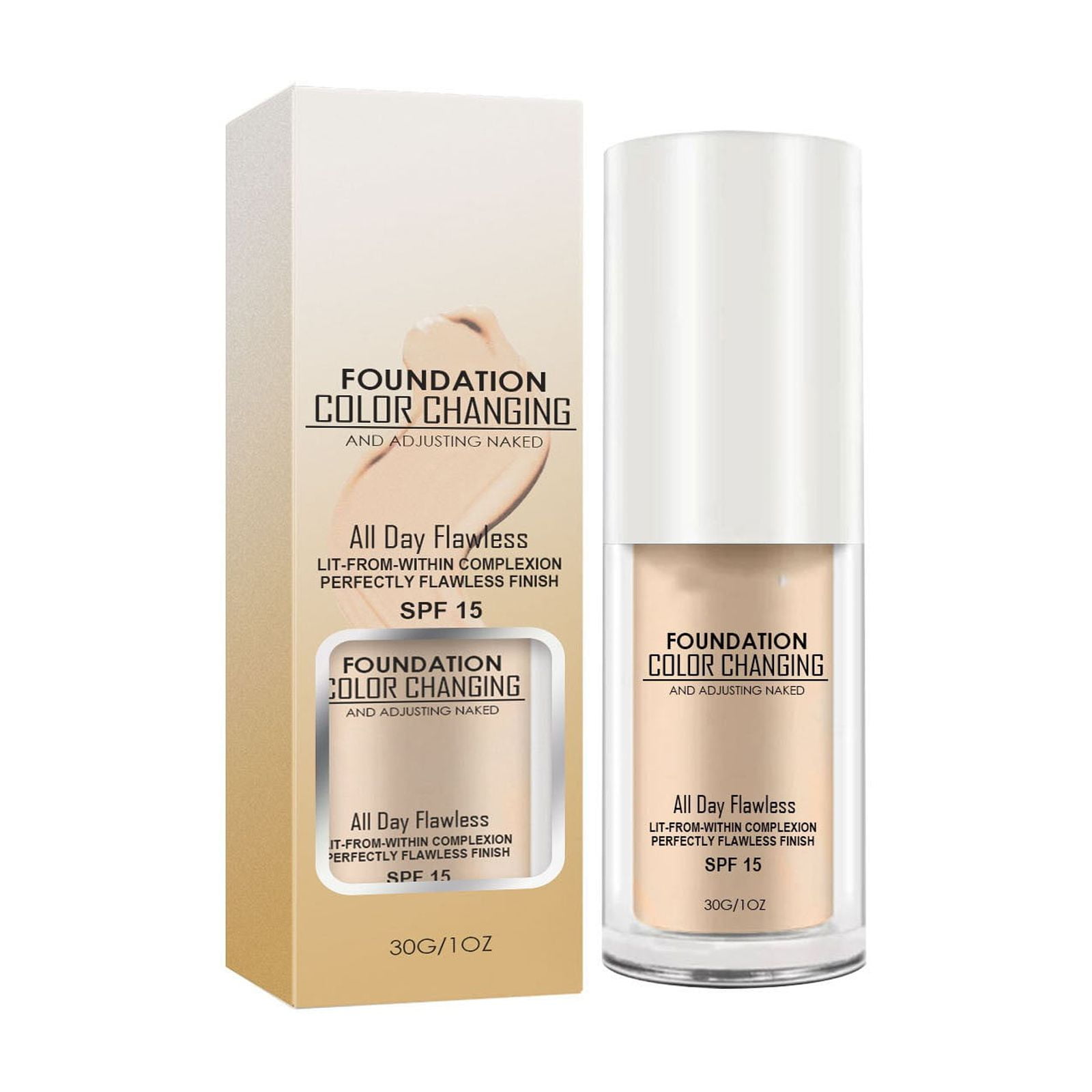 Liquid Foundation, Clear, Smooth, Brightens Skin Tone, Conceals Base ...