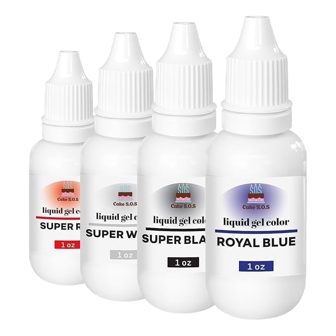 Liquid Gel Food Colors Set #2 for Cake and Cookie Decorating, 2-Bottles ...