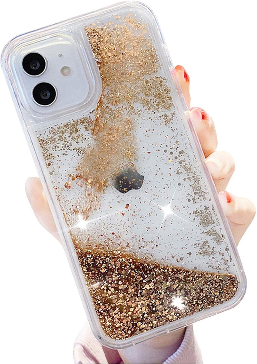 Liquid Glitter Case Compatible with iPhone 12 Mini, Hard Back Colorful ...