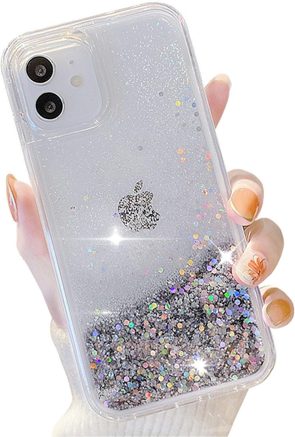 Liquid Glitter Case Compatible with iPhone 12 Pro Max, Hard Back ...