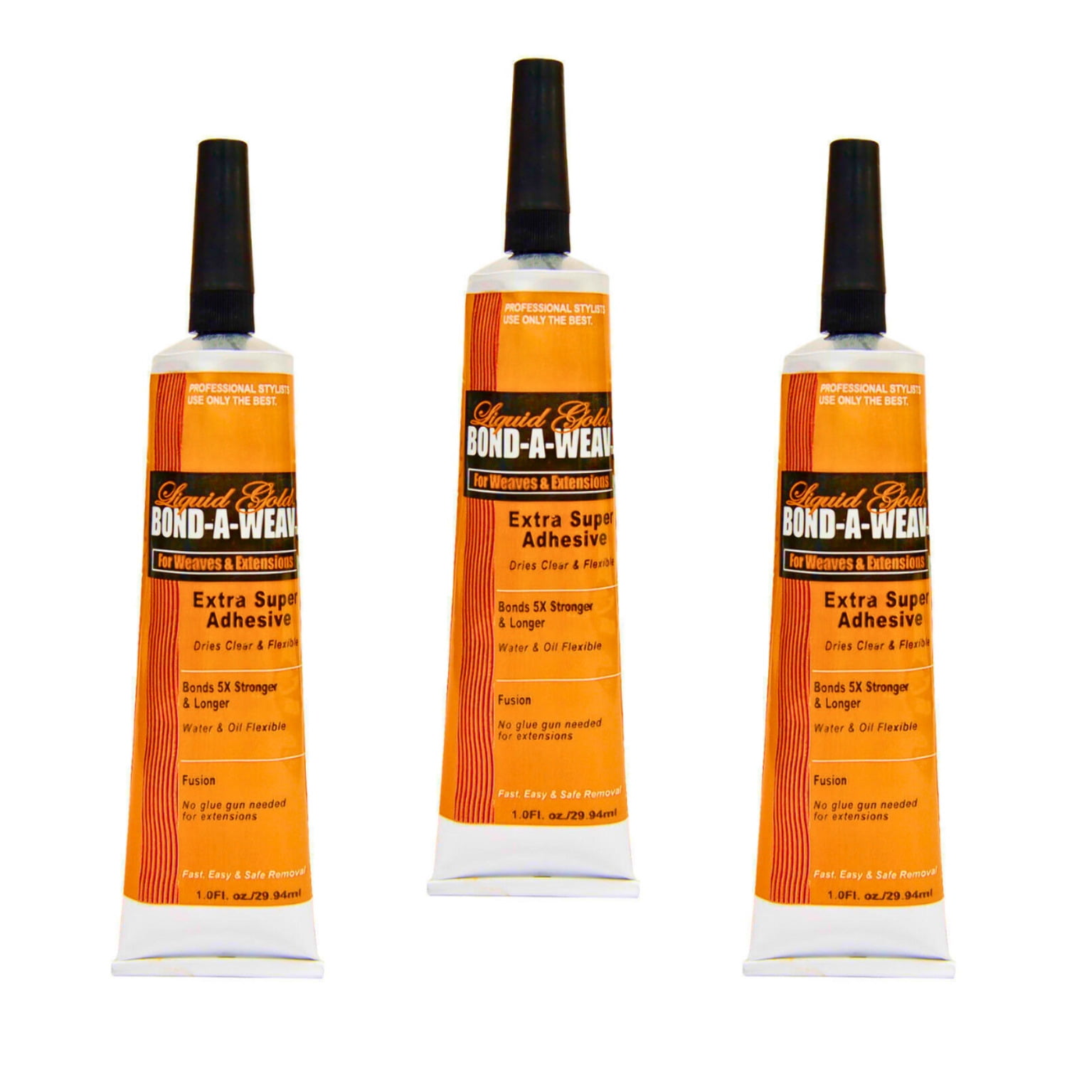 Liquid Gold Bond-A-Weav Extra Super Hair Extension Adhesive, 1 oz Tubes ...