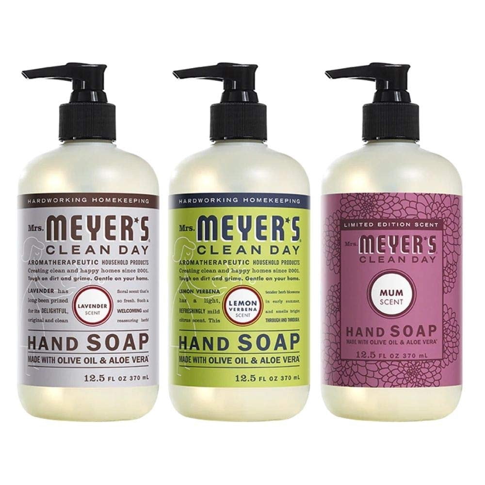 Liquid Hand Soap, 1 Pack Lavender, 1 Pack Lemon Verbena, 1 Pack Mum, 12 ...