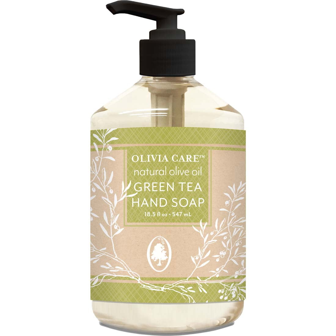 Liquid Hand Soap By Olivia Care - Green Tea & Olive Oil. All Natural ...