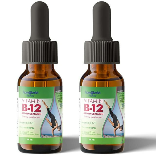 Liquid Health Vegan Vitamin B12 Energy Boost Drops, Natural ...