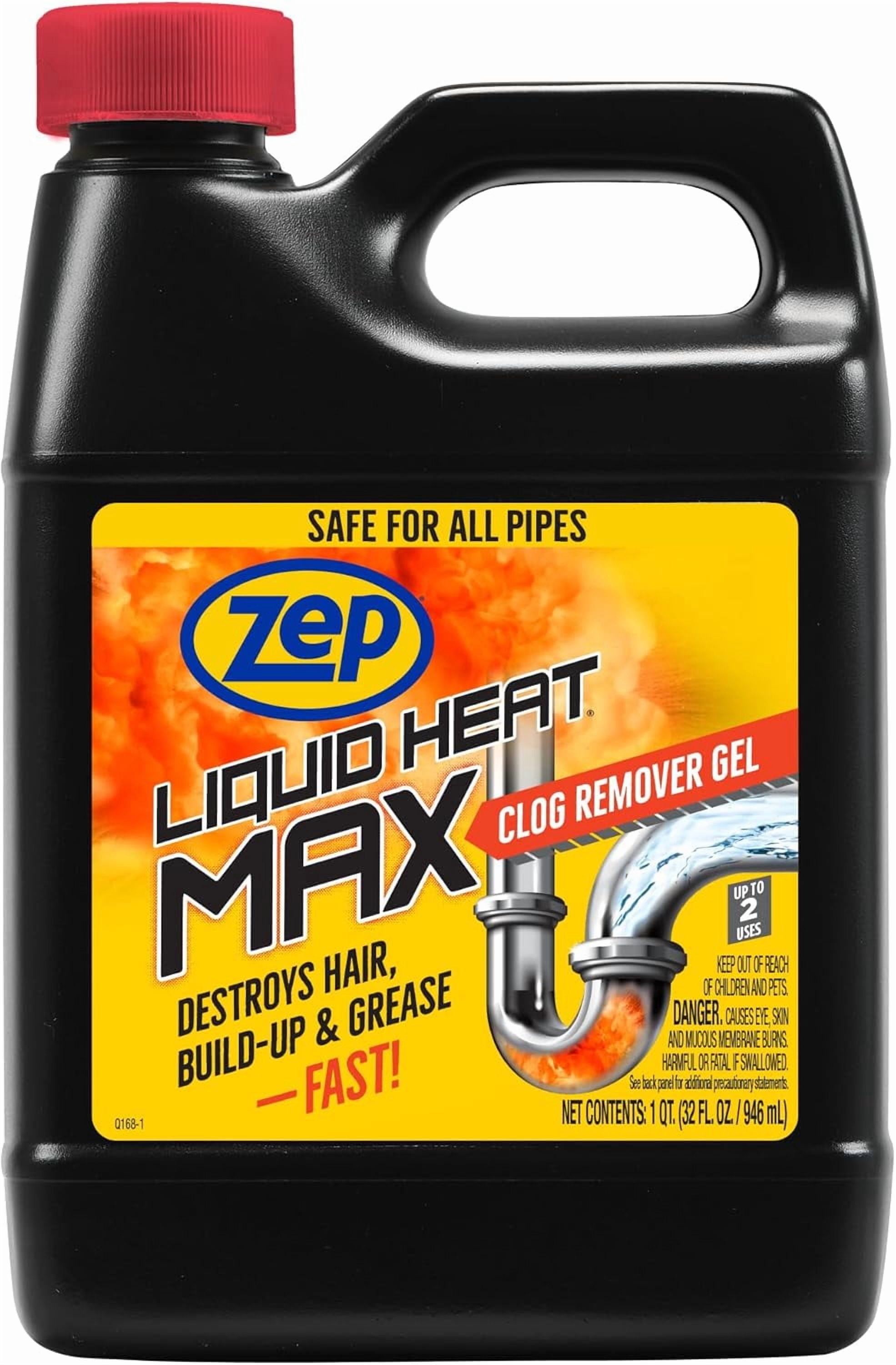 Liquid Heat Max Clog Remover Gel - Destroys Hair, Build-Up & Grease ...