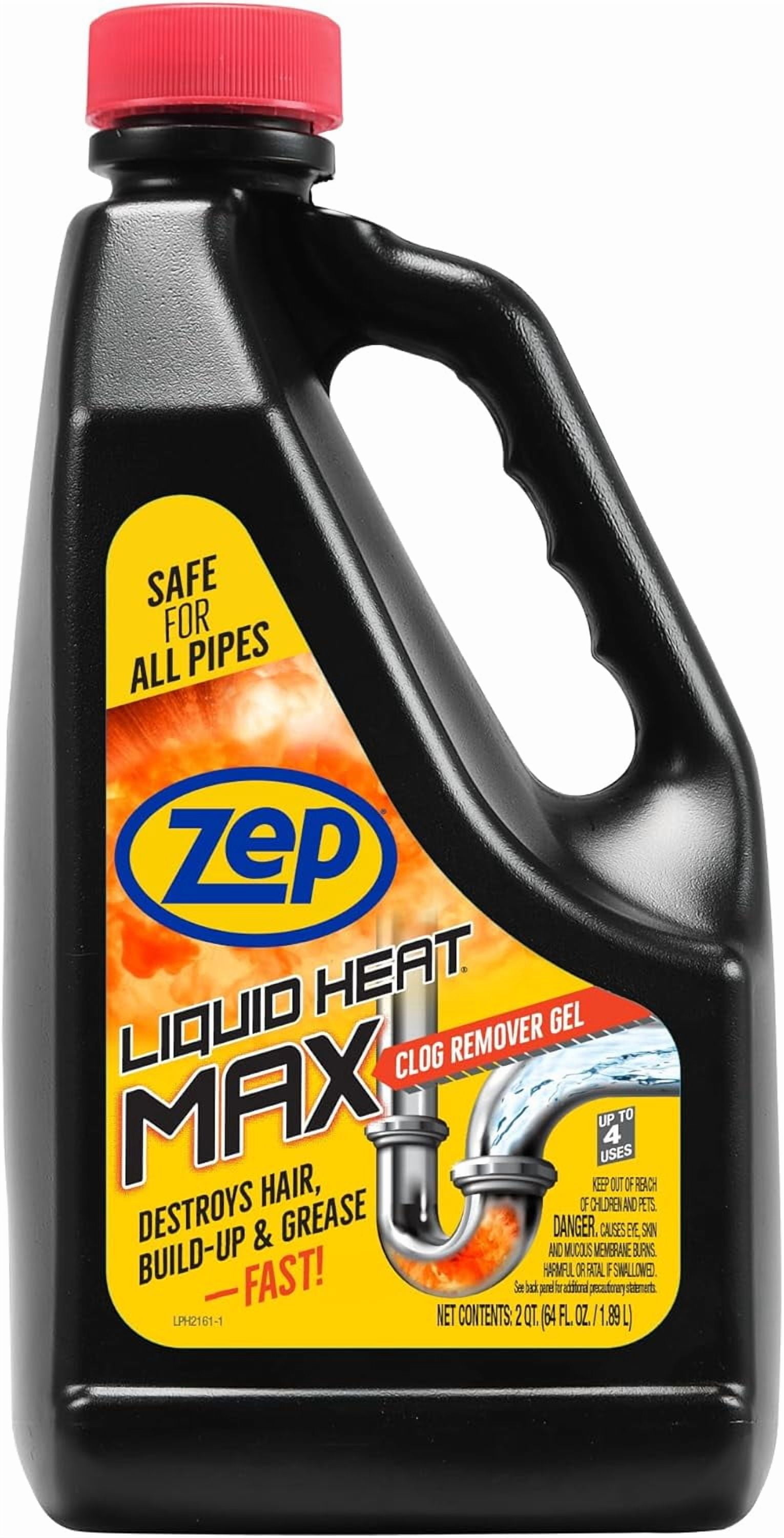 Liquid Heat Max Clog Remover Gel - Destroys Hair, Build-Up & Grease ...