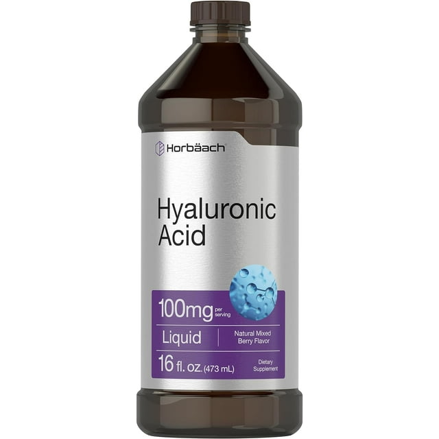 Horbaach Anti-Aging Hyaluronic Acid Liquid Supplement | 100 mg | 16 oz ...