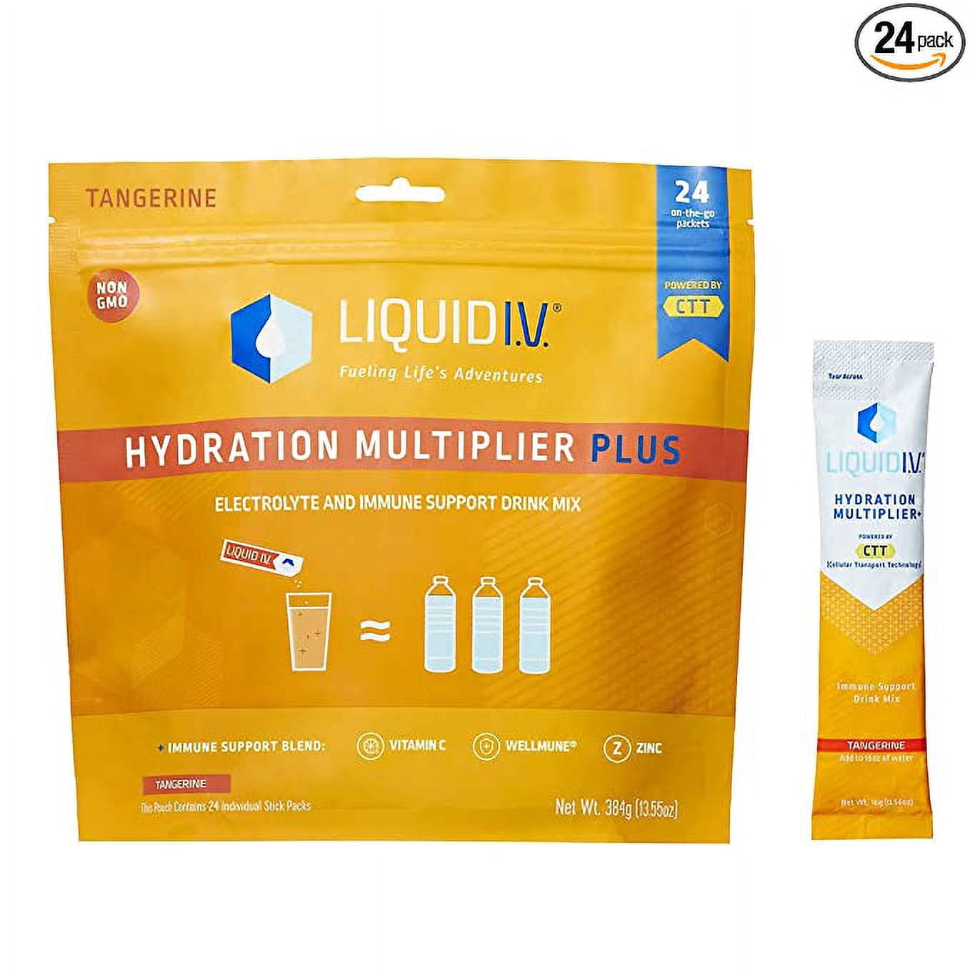 Liquid I.V. Hydration Multiplier Plus Immune Support, 24 Serving ...