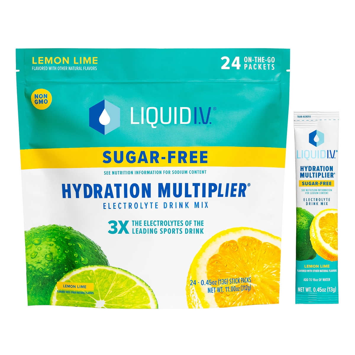 Liquid I.V. Hydration Electrolyte Mix Drink, 24 Serving Stick Packs ...