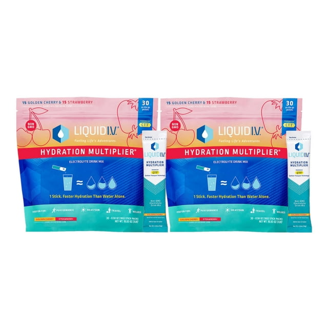 Liquid I.V. Hydration Multiplier 30 Individual Serving Stick Packs in ...