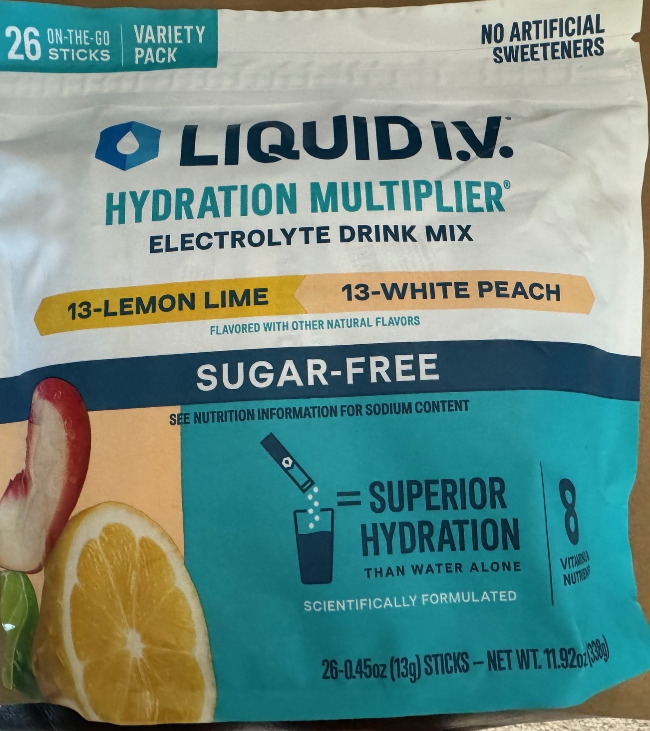 Liquid I. V. Hydration Multiplier Electrolyte Drink Mix 13 - Lemon Lime ...