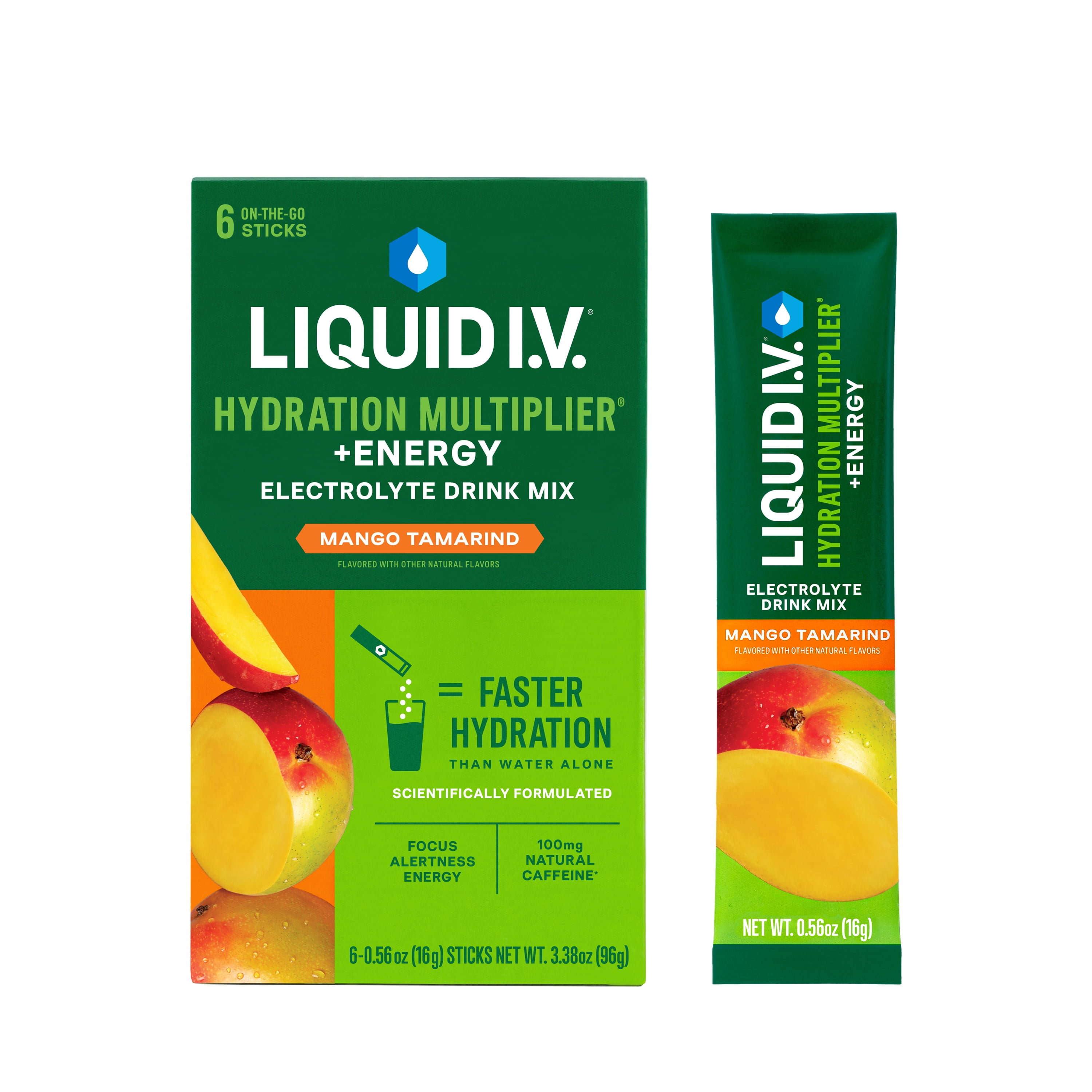 Liquid I.V.® Mango Tamarind Hydration Multiplier® +Energy Powdered ...