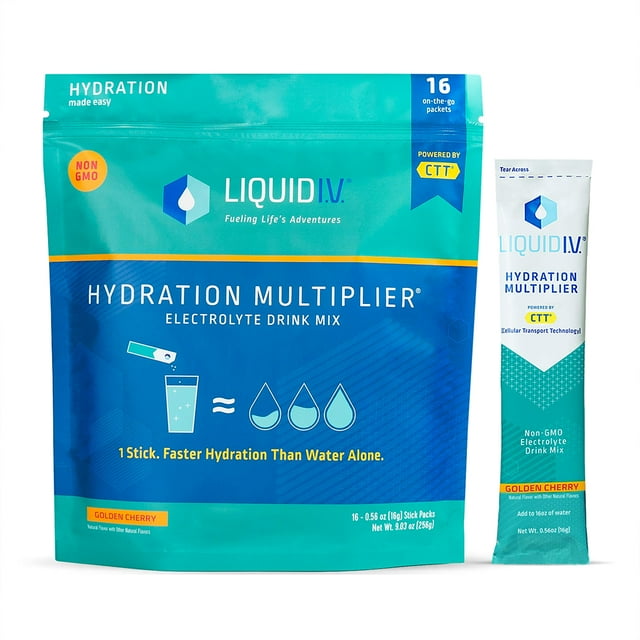 Liquid I.V. Hydration Multiplier - Golden Cherry - Hydration Powder ...