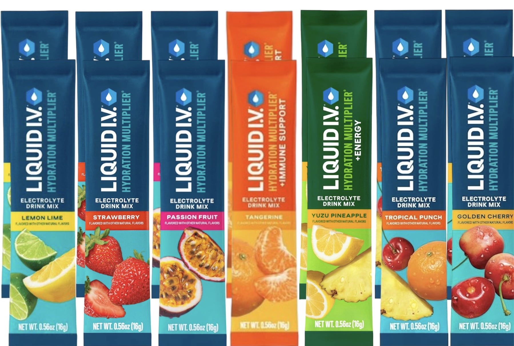 Liquid I.V. Variety Pack - Lemon Lime, Passion Fruit, Strawberry ...