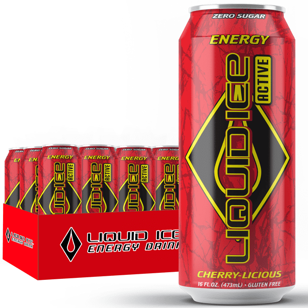 Liquid Ice Energy Drink - Cherry Licious, Cherry & Pomegranate Flavor ...