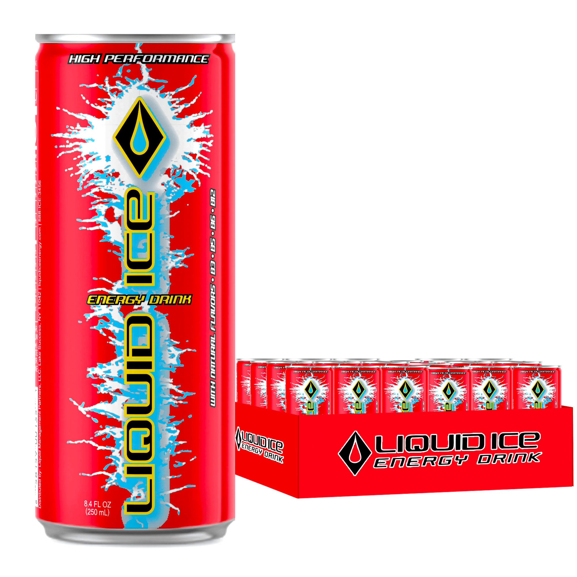 Free Shipping! Liquid Ice Energy Drink Cherry Licious 8.4oz Cans 24 ...