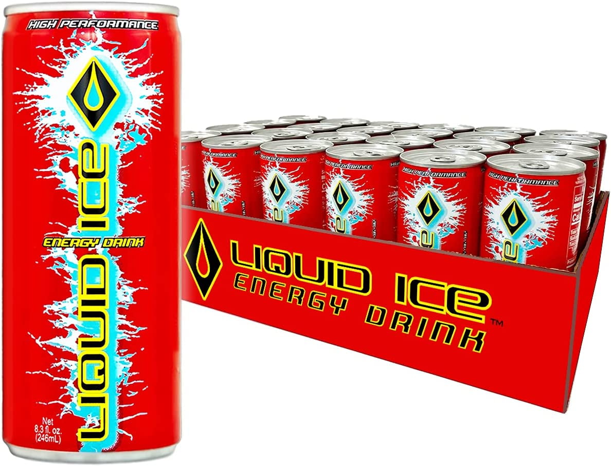 Liquid Ice Red Energy Drink, 8.3 oz cans , case of 24 - Walmart.com