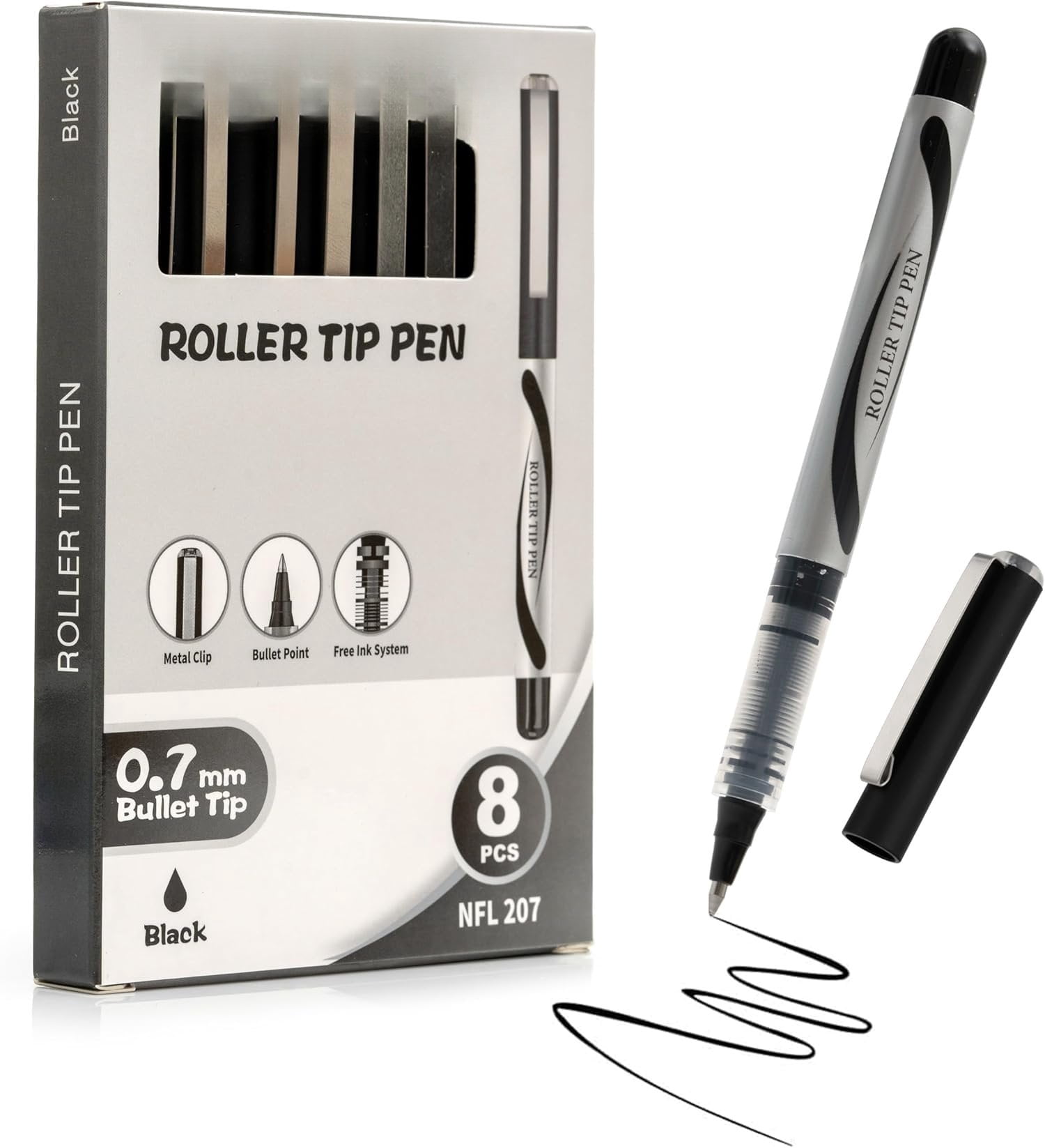 Liquid Ink Rollerball Pens, 0.7mm Medium Point Tip, Rolling pen for ...