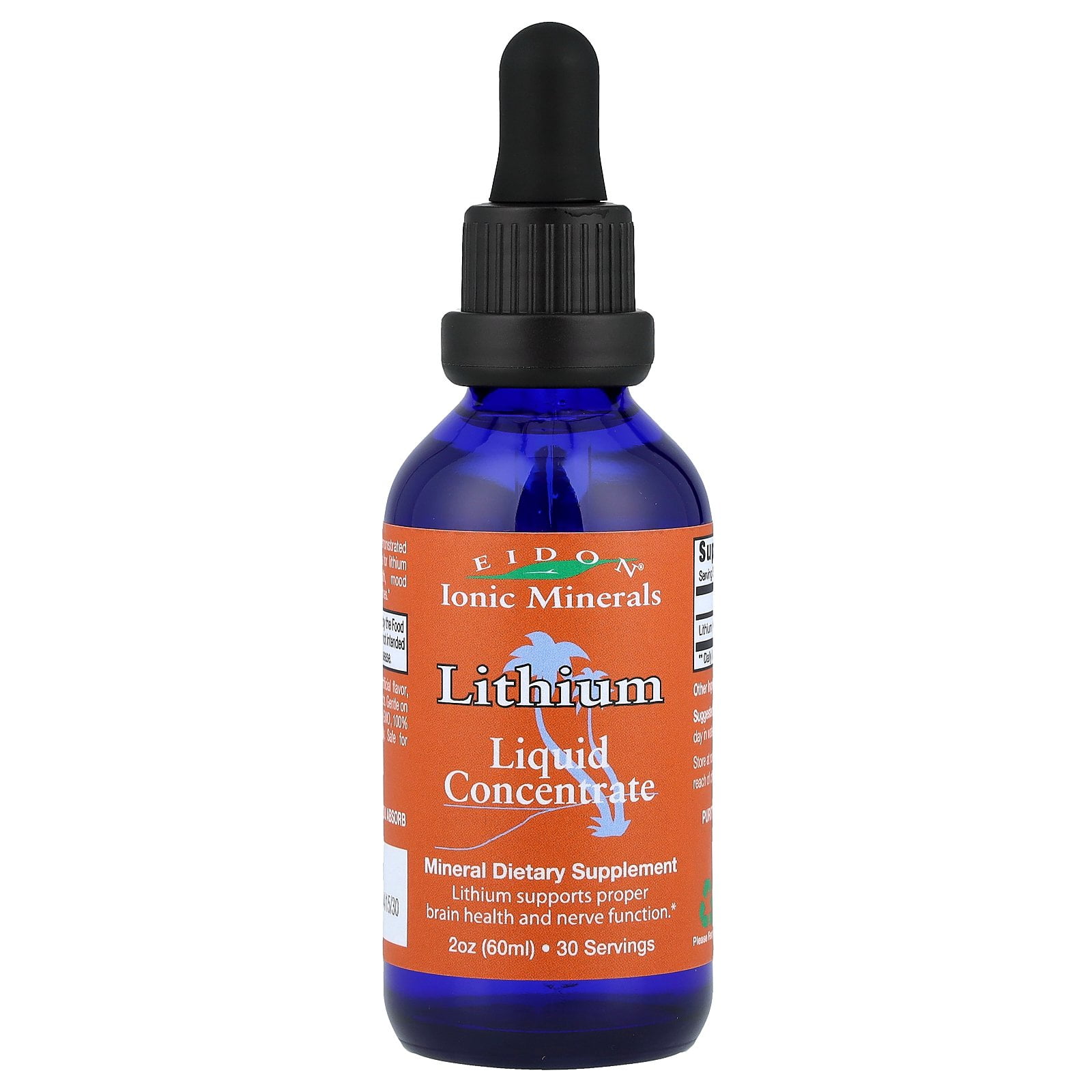 Eidon Ionic Minerals Lithium, Liquid Concentrate, 2 oz (60 ml ...