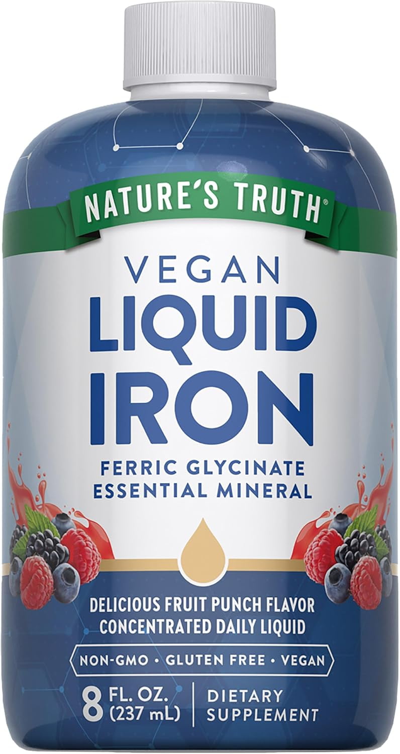 Nature's Truth, Liquid Iron, 18mg, Vegan Supplement for Adults ...