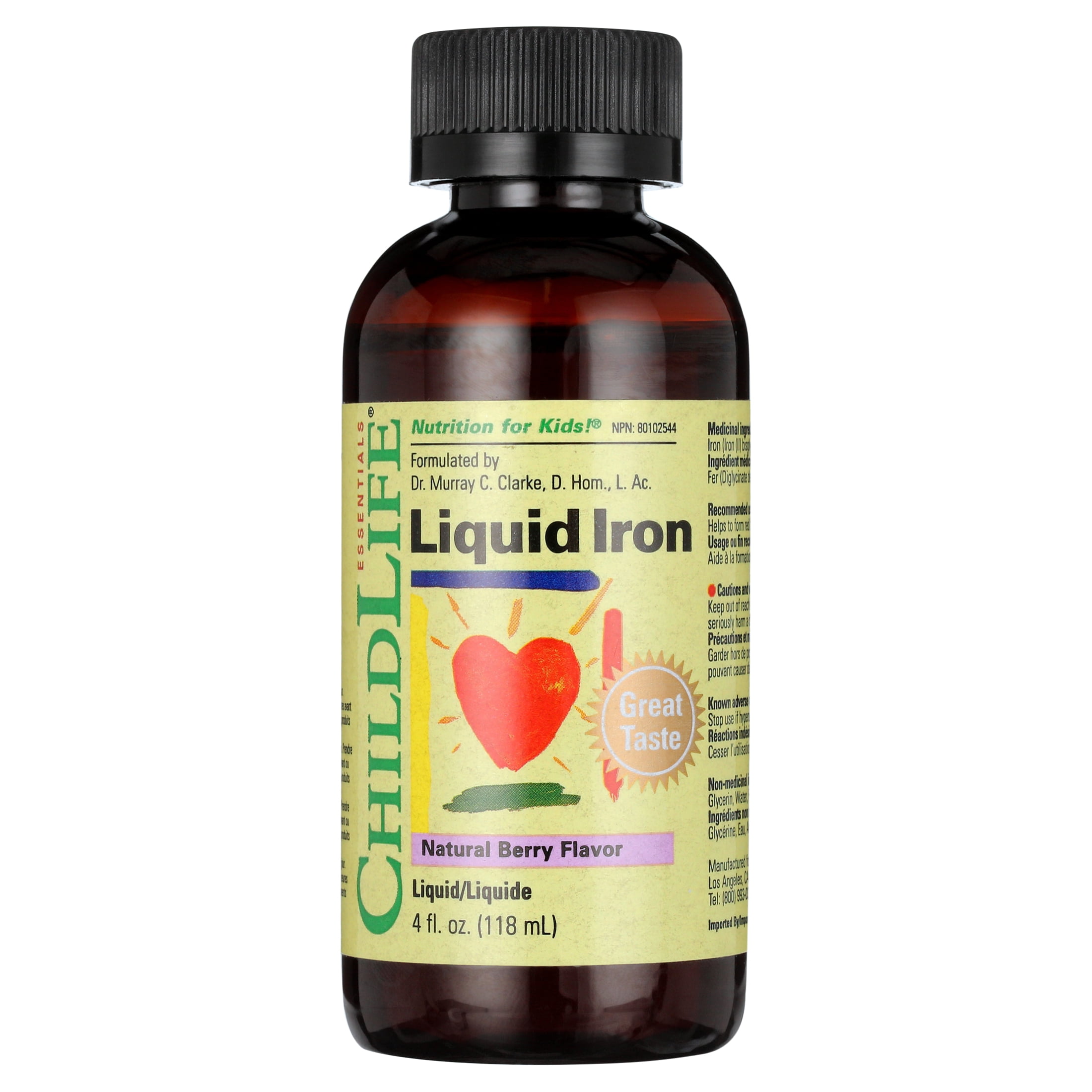 Liquid Iron, Natural Berry, 4 fl oz (118 ml), ChildLife - Walmart.com