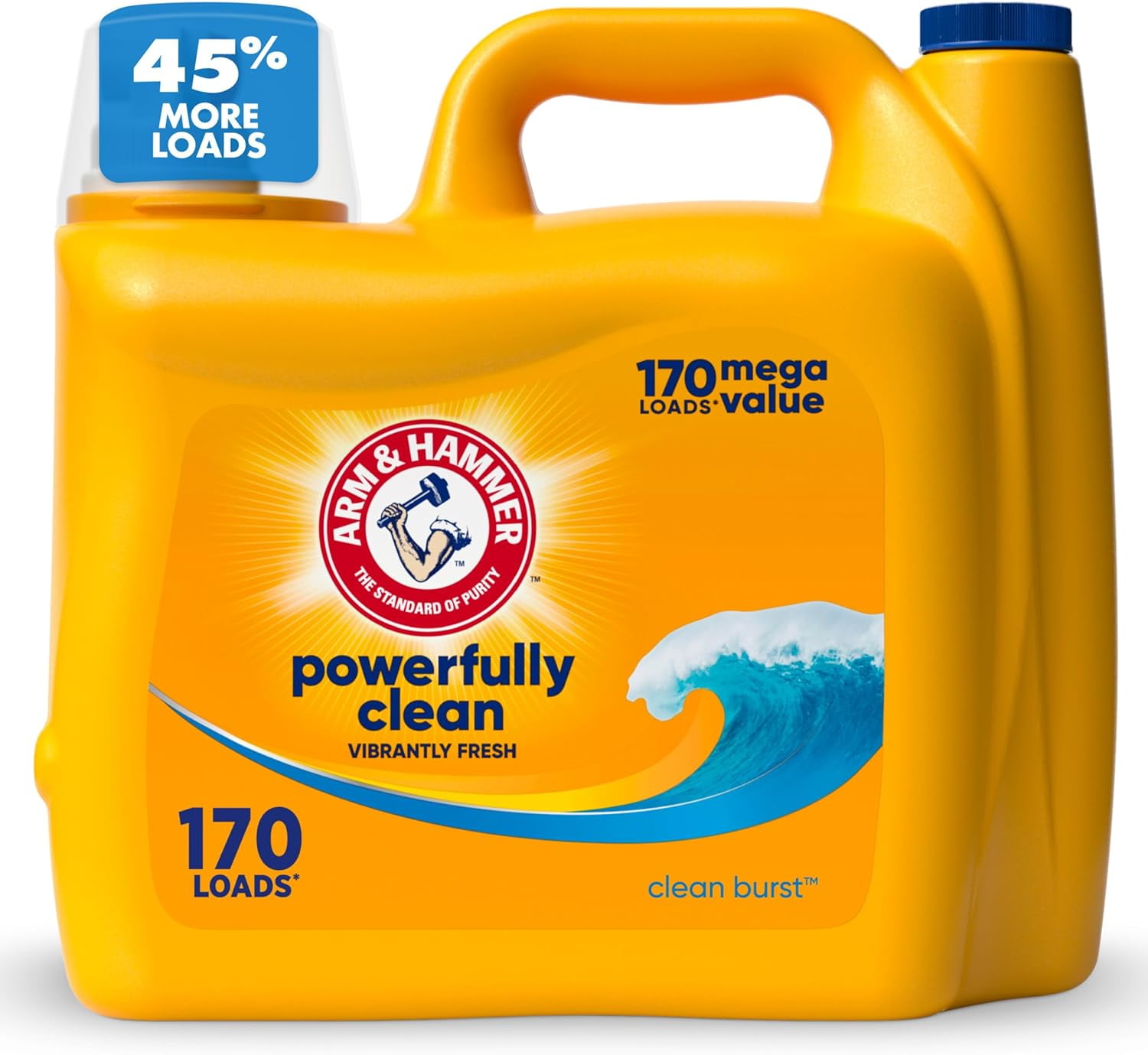 Liquid Laundry Detergent, Clean Burst Fresh, 170 fl oz, 170 Loads, HE ...