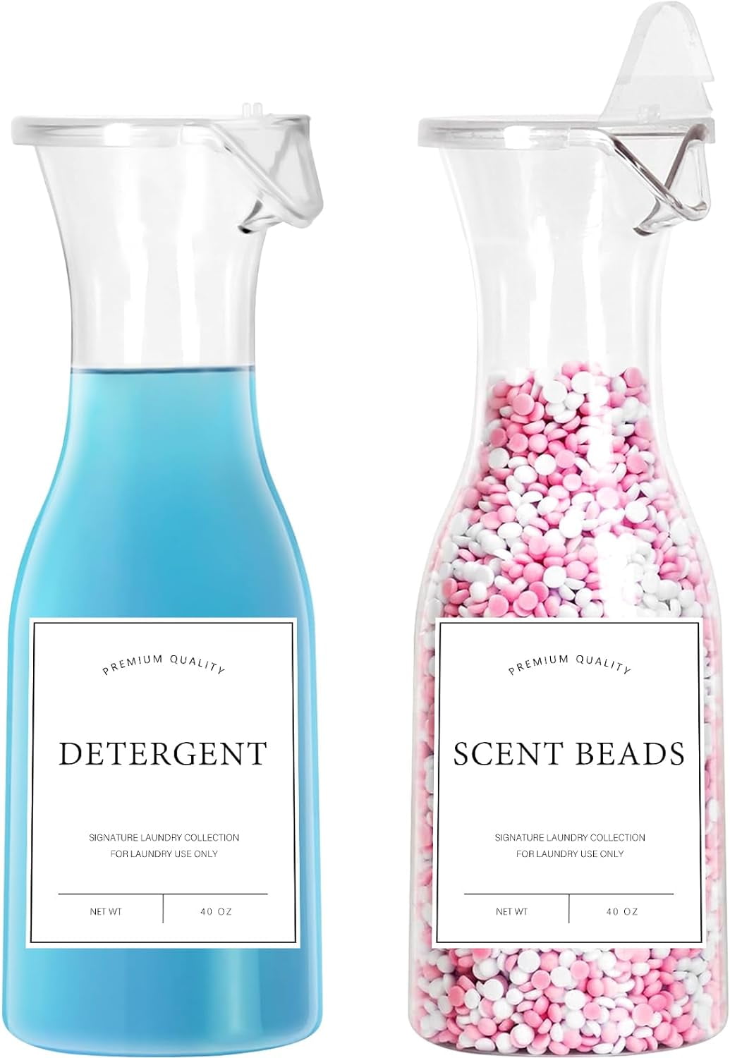 Liquid Laundry Detergent Dispenser - 40 Oz Bottles With Labels For ...