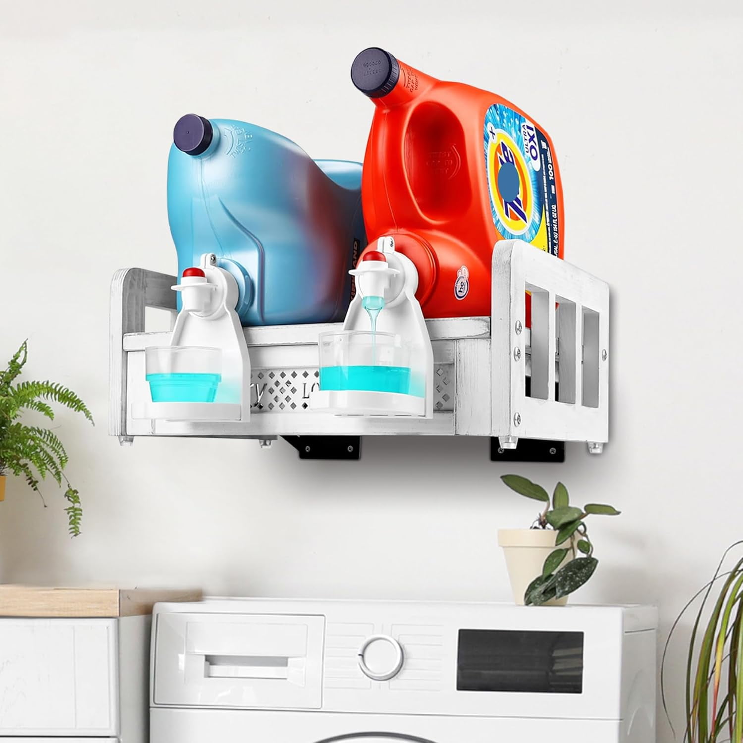 Liquid Laundry Detergent Holder Wall Mounted, Detergent Dispenser for ...