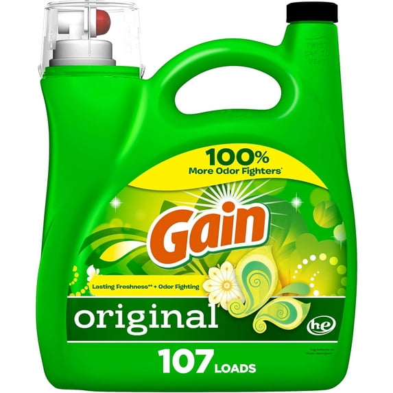 Liquid Laundry Detergent, Original Scent, 154 fl oz, 107 Loads ...