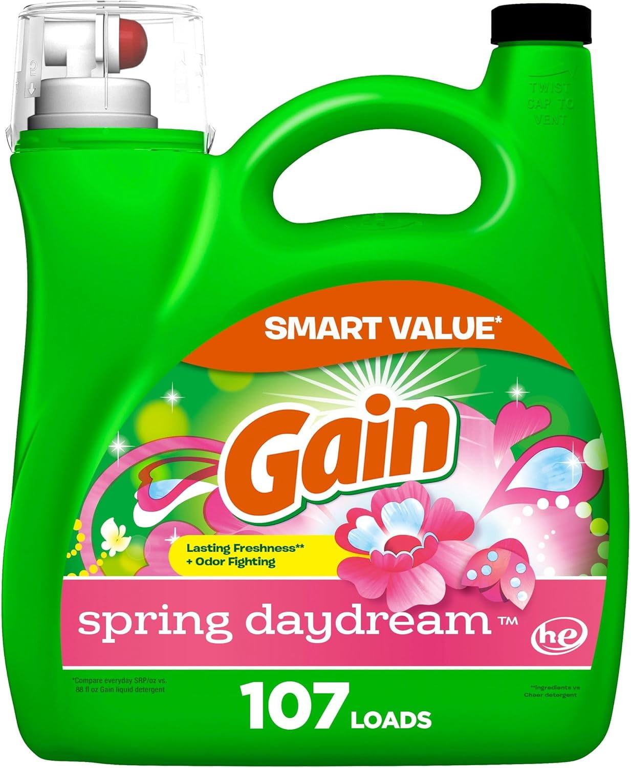Liquid Laundry Detergent, Spring Daydream Scent, 154 fl oz, 107 loads ...