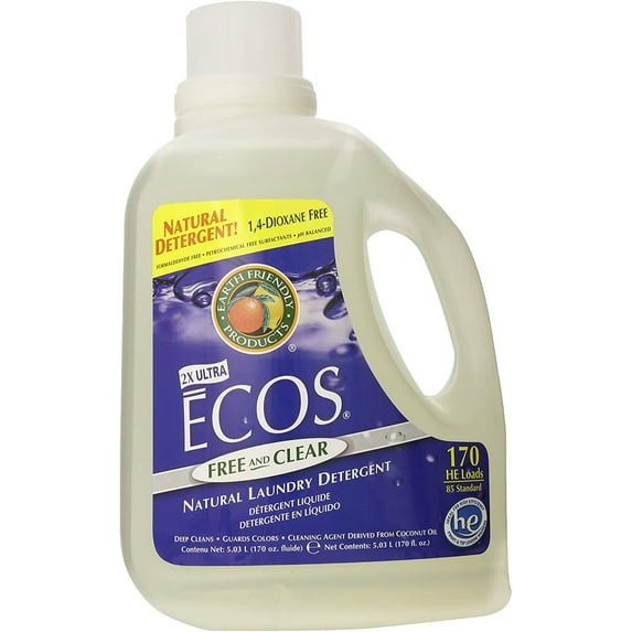 Liquid Laundry Detergent,with Built-in Fabric Softener, Free and Clear ...