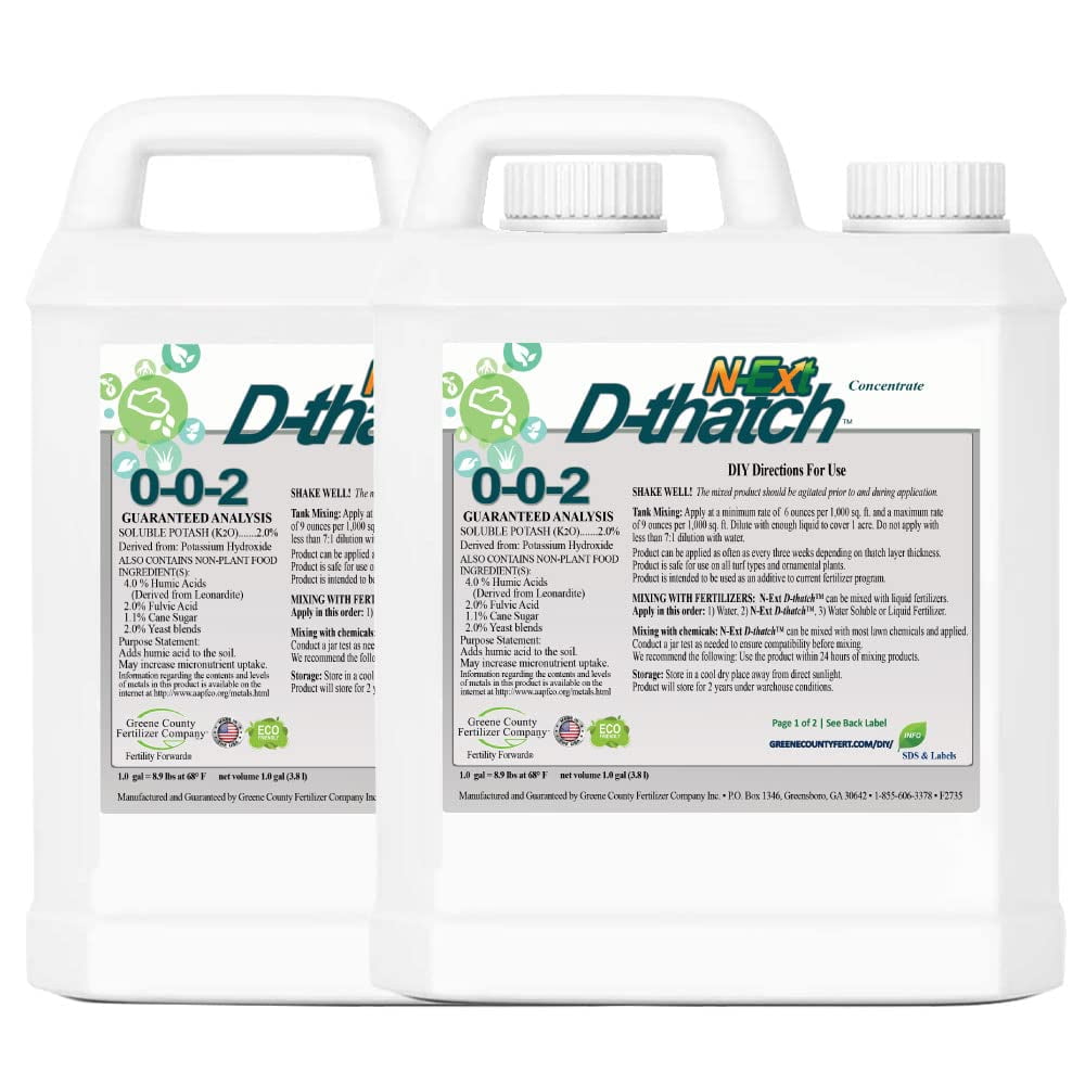 Liquid Lawn DeThatcher - 2 Gallon Pack (256 oz) Covers up to 42,600 sq ...