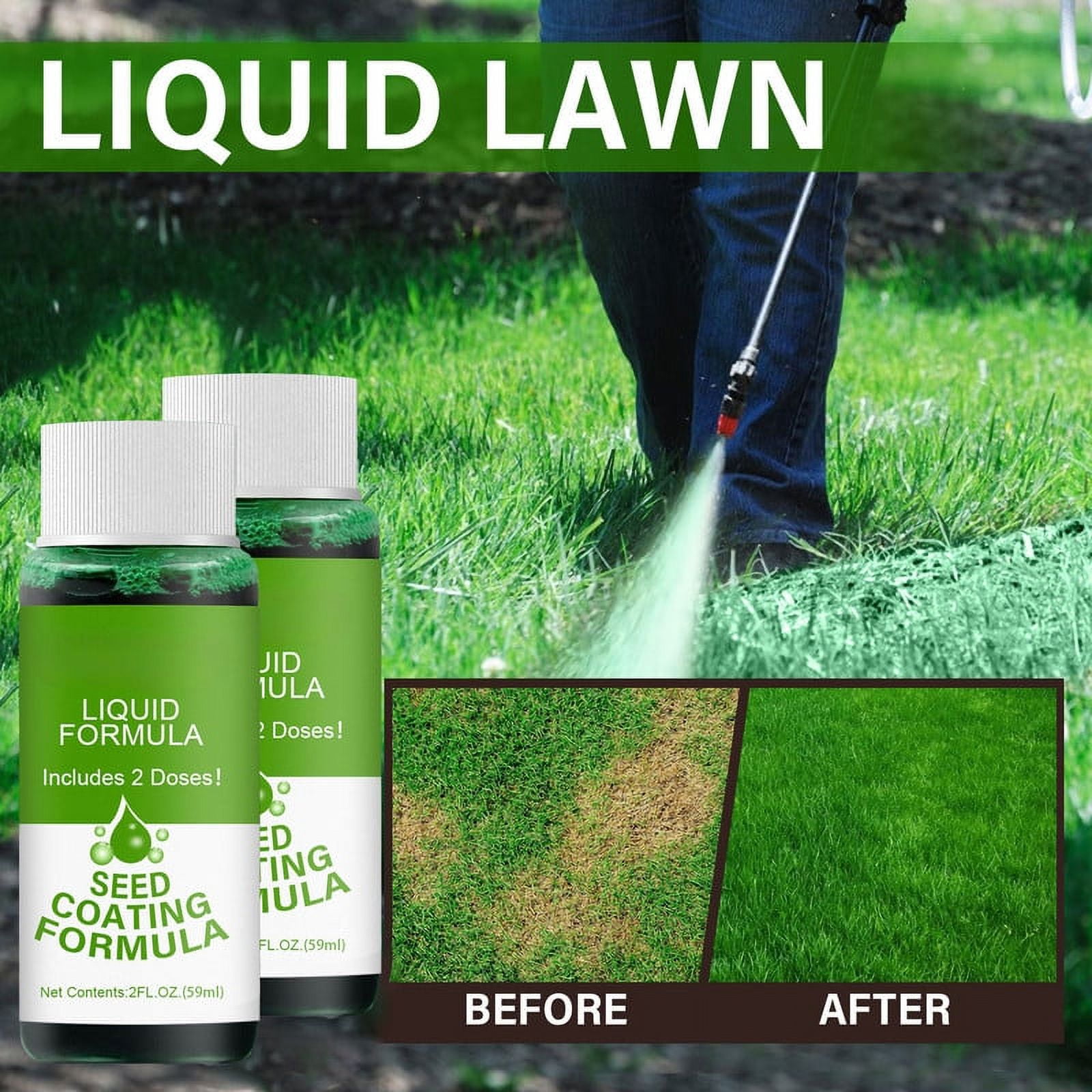 WINGKI Grass Spray Liquid, Lawn Seed Spray, Green Lawn Paint, 59ml ...