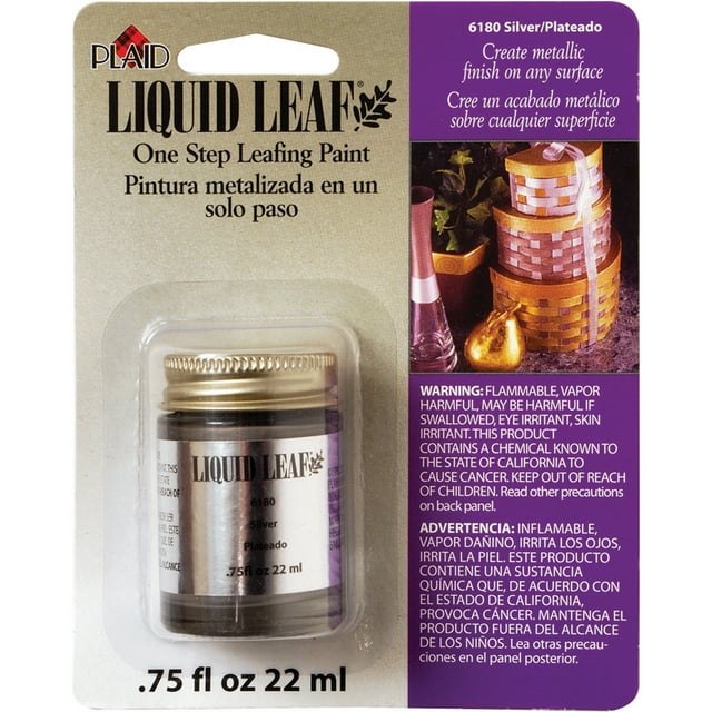 Liquid Leaf One-Step Leafing Paint .75oz-Silver - Walmart.com
