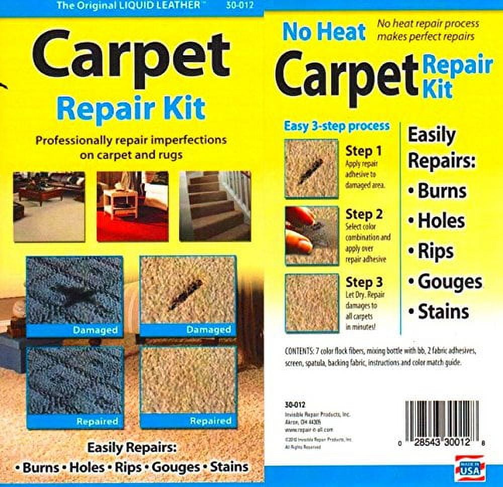 Liquid Leather Quick 20 Carpet Repair Kit - Burns, Holes, Rips Repair ...