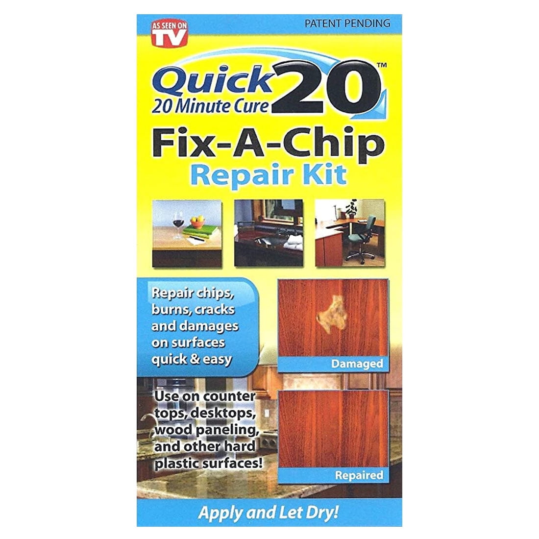 Liquid Leather -Quick 20 Fix-a-Chip Repair Professional Kit Home Wood ...