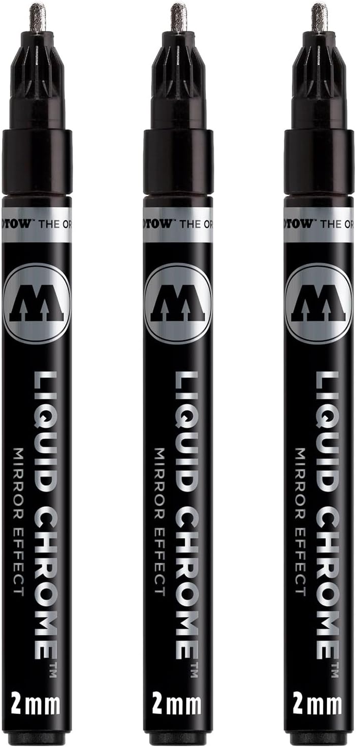 Liquid Marker (with Special for Real Mirror Effect). 3 Items 2 mm ...
