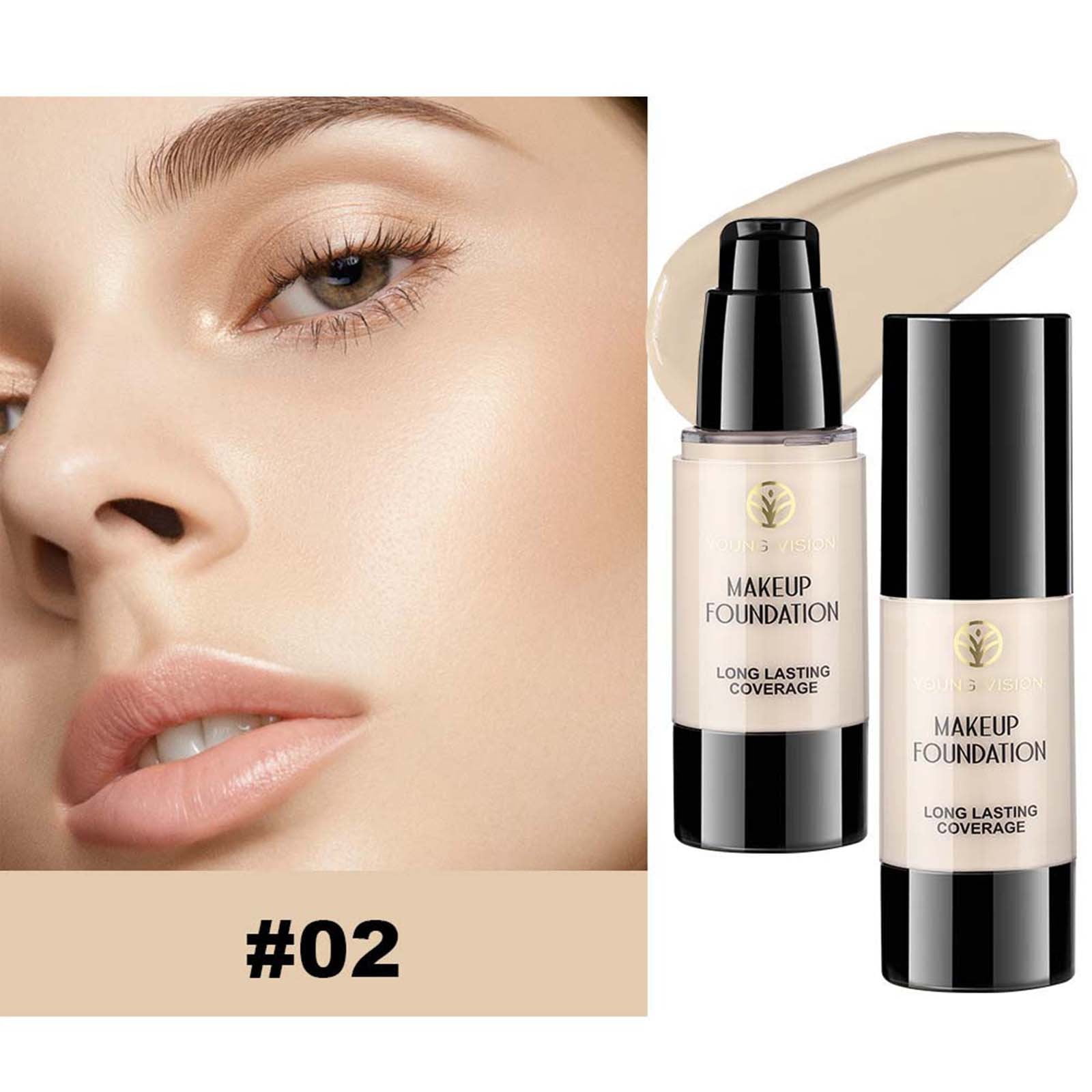 Liquid Matte Foundation Concealer | Long-Lasting Waterproof Press Pump ...