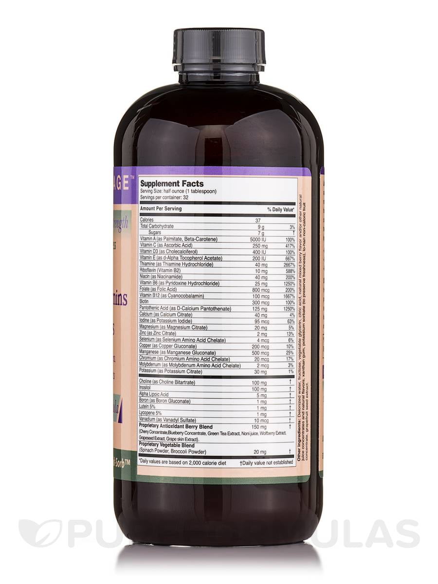 Liquid Mega MultiVitamins & Minerals - 1 Pint (16 fl. oz) by Dr's ...