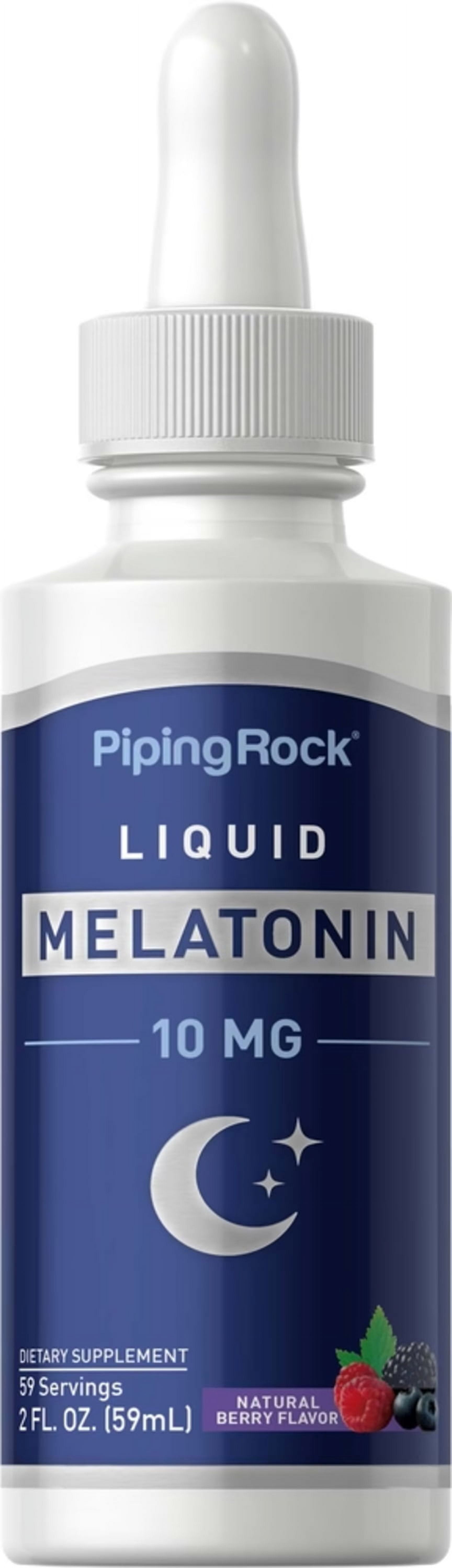 Piping Rock's Natural Quick-Acting Melatonin 10mg Drops, Berry Flavor ...