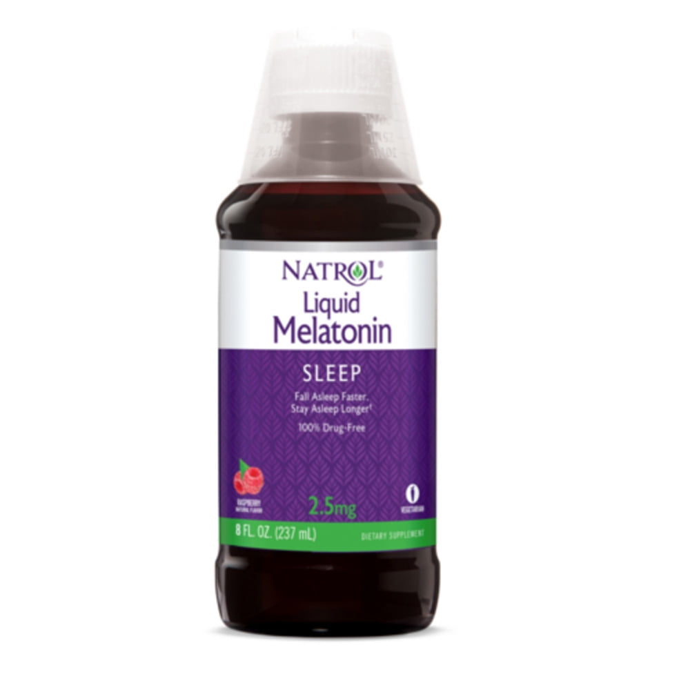 Natrol Liquid Melatonin, Natural Berry Flavor, Sleep Aid, 2.5 mg, 8 fl ...