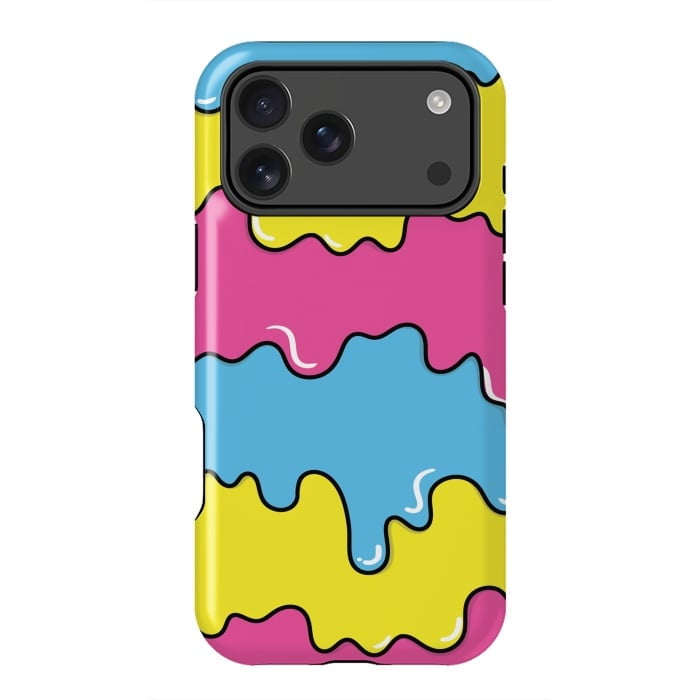 Liquid Melted Colors Abstract Artistic Paint Case for iPhone 17 16 15 ...