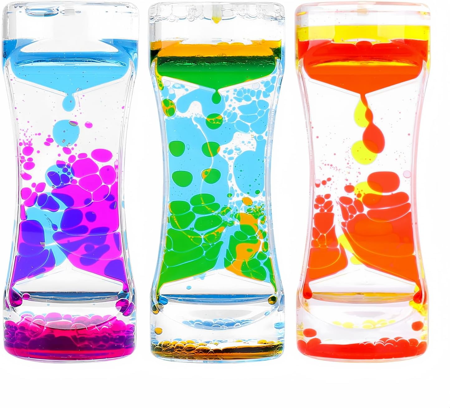 Liquid Motion Bubbler Timer Colorful Oil Hourglass Liquid Sensory Toys ...