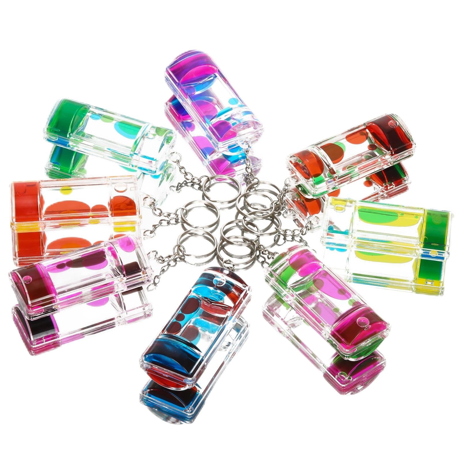 Liquid Motion Timer Key Chain - Sensory Bubbler Toy for Calming Fidget ...