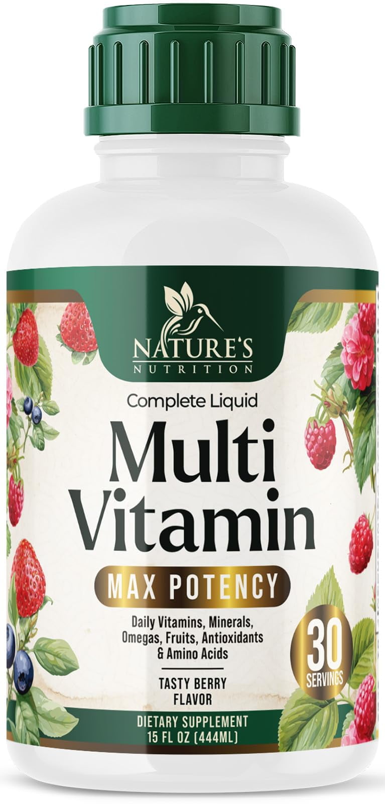 Liquid Multivitamin - Sugar Free Daily Multi Vitamin for Women, Men ...