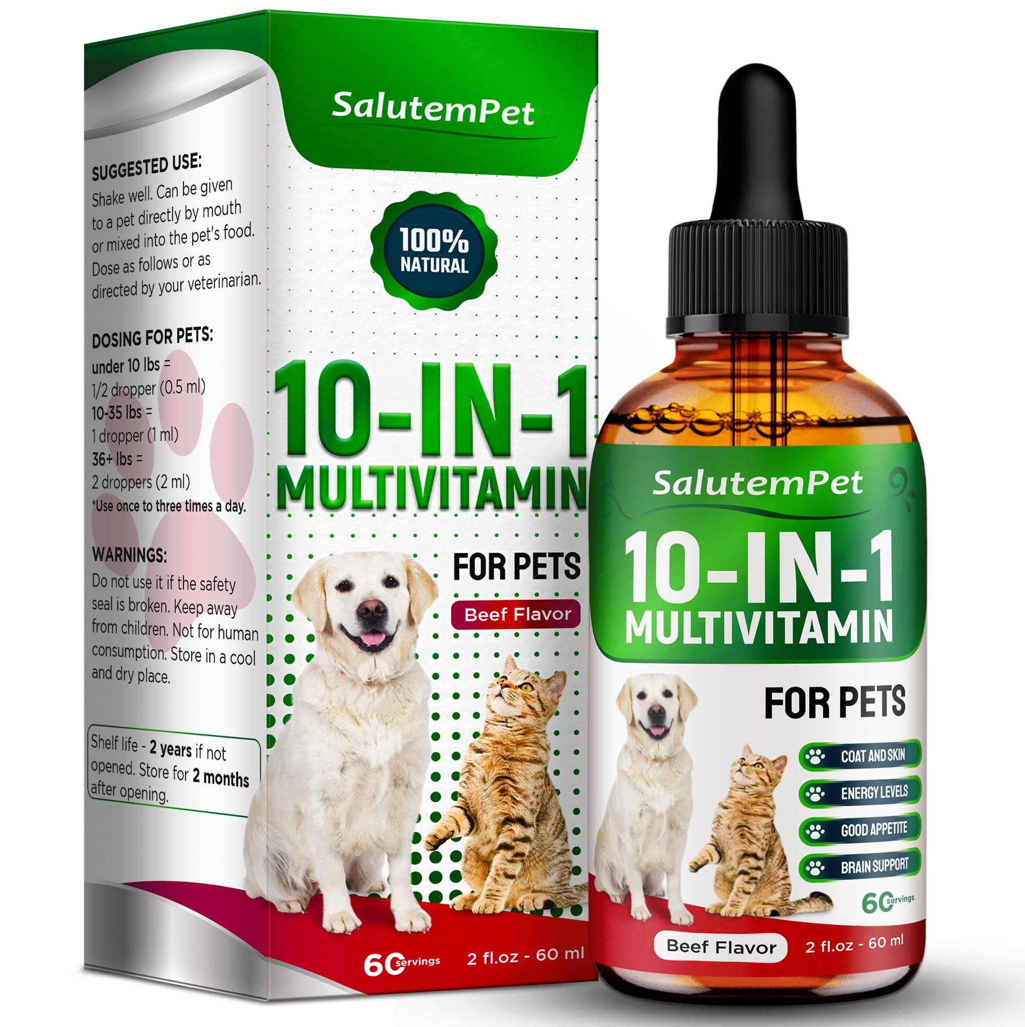 Liquid Multivitamin for Dogs SBF3 - Multivitamin for Cats - Dog ...