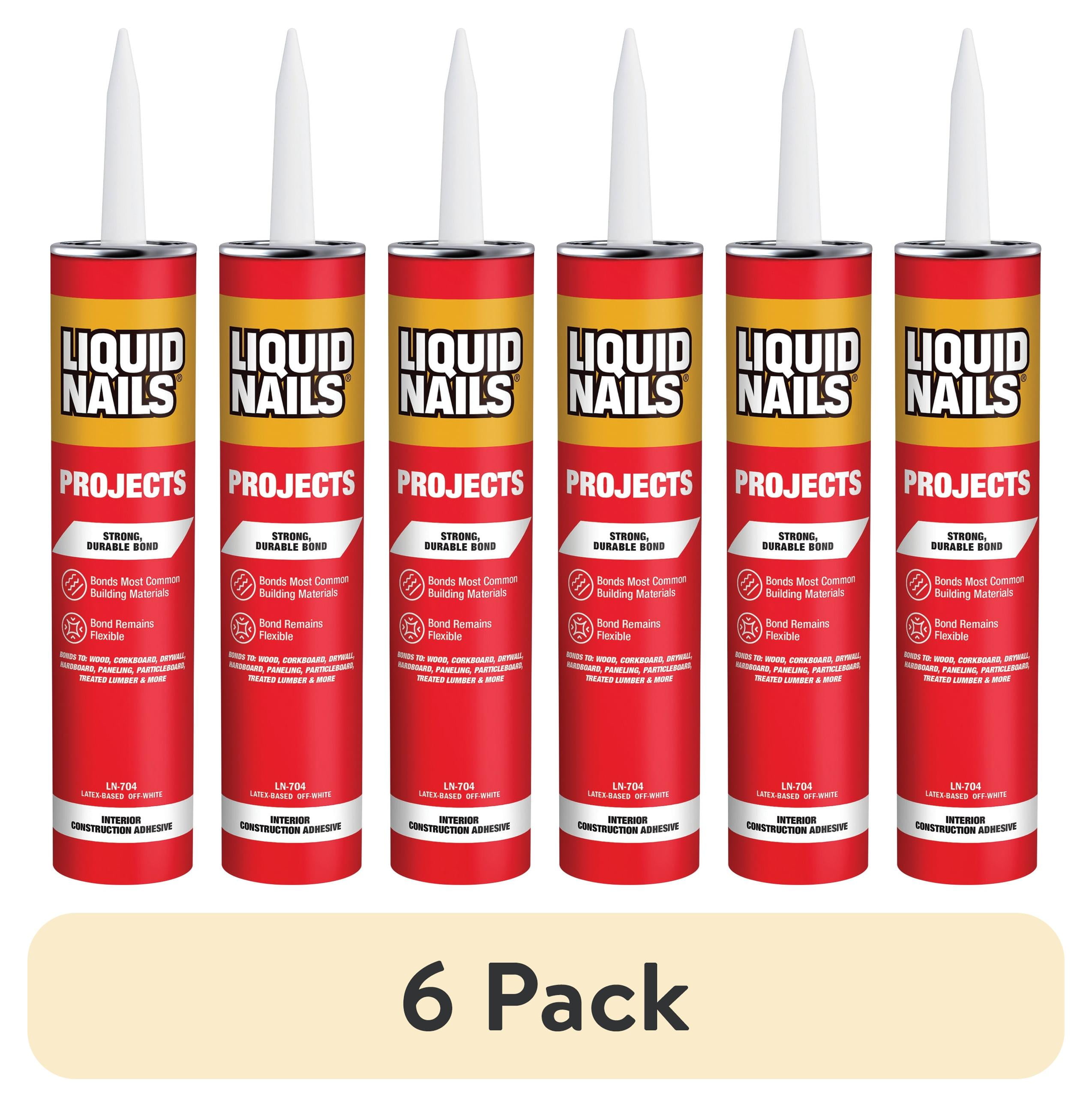 (6 pack) Liquid Nails 10 oz Interior Projects Latex Construction ...