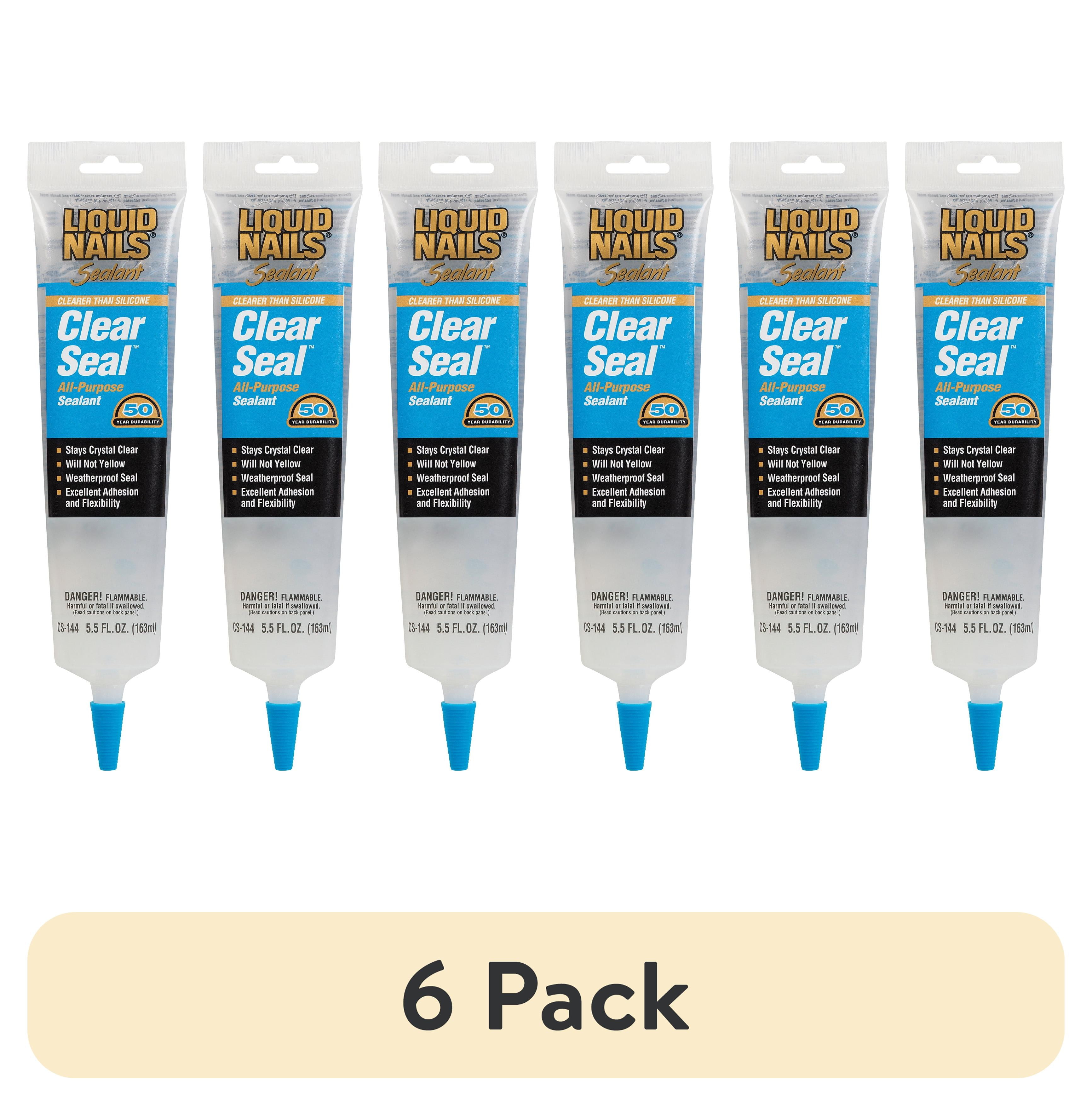 (6 pack) Liquid Nails Clear Seal All-Purpose Sealant (CS-144), 5.5 ...