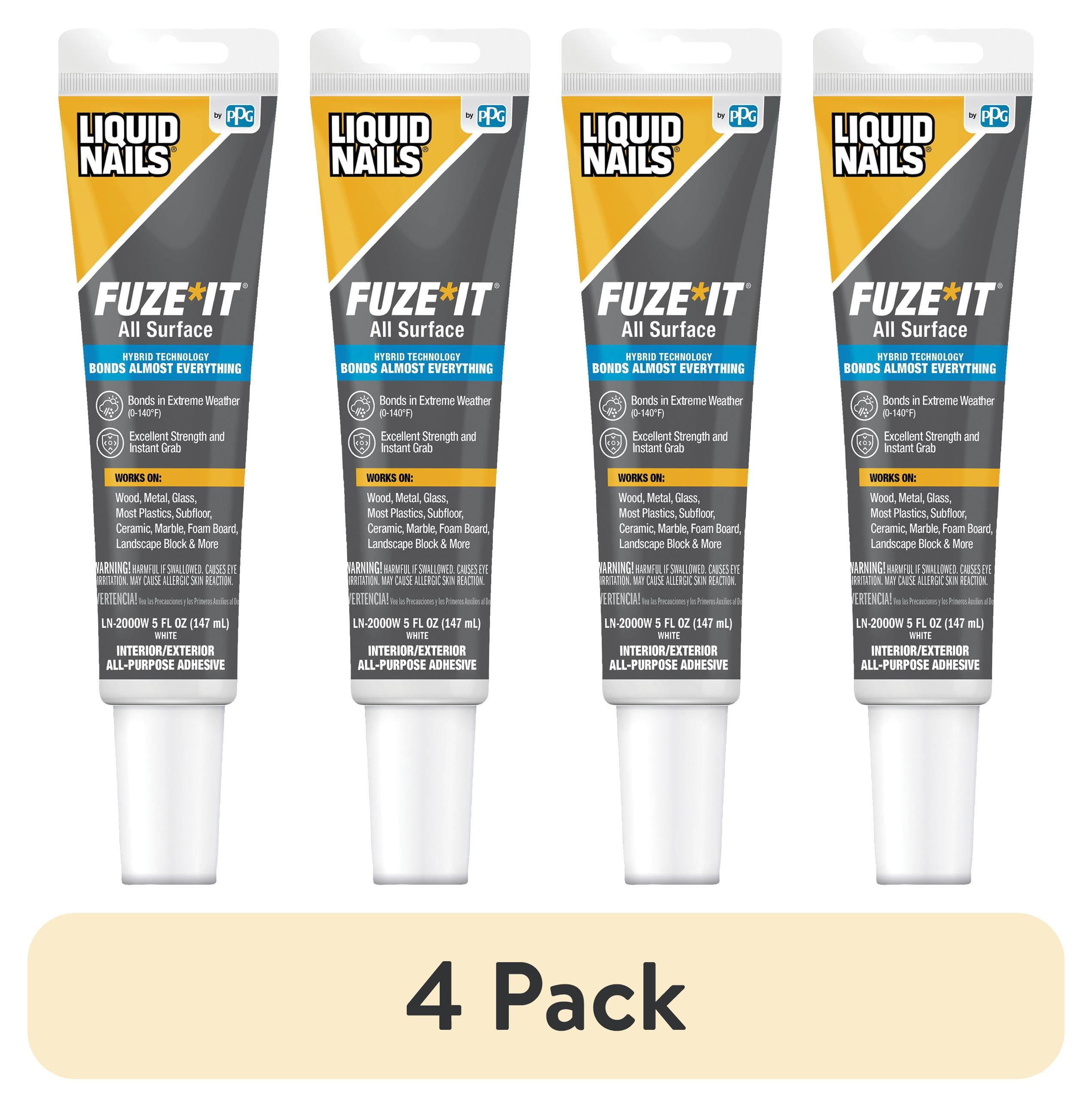 (4 pack) Liquid Nails Fuze*It All Surface Construction Adhesive (LN ...
